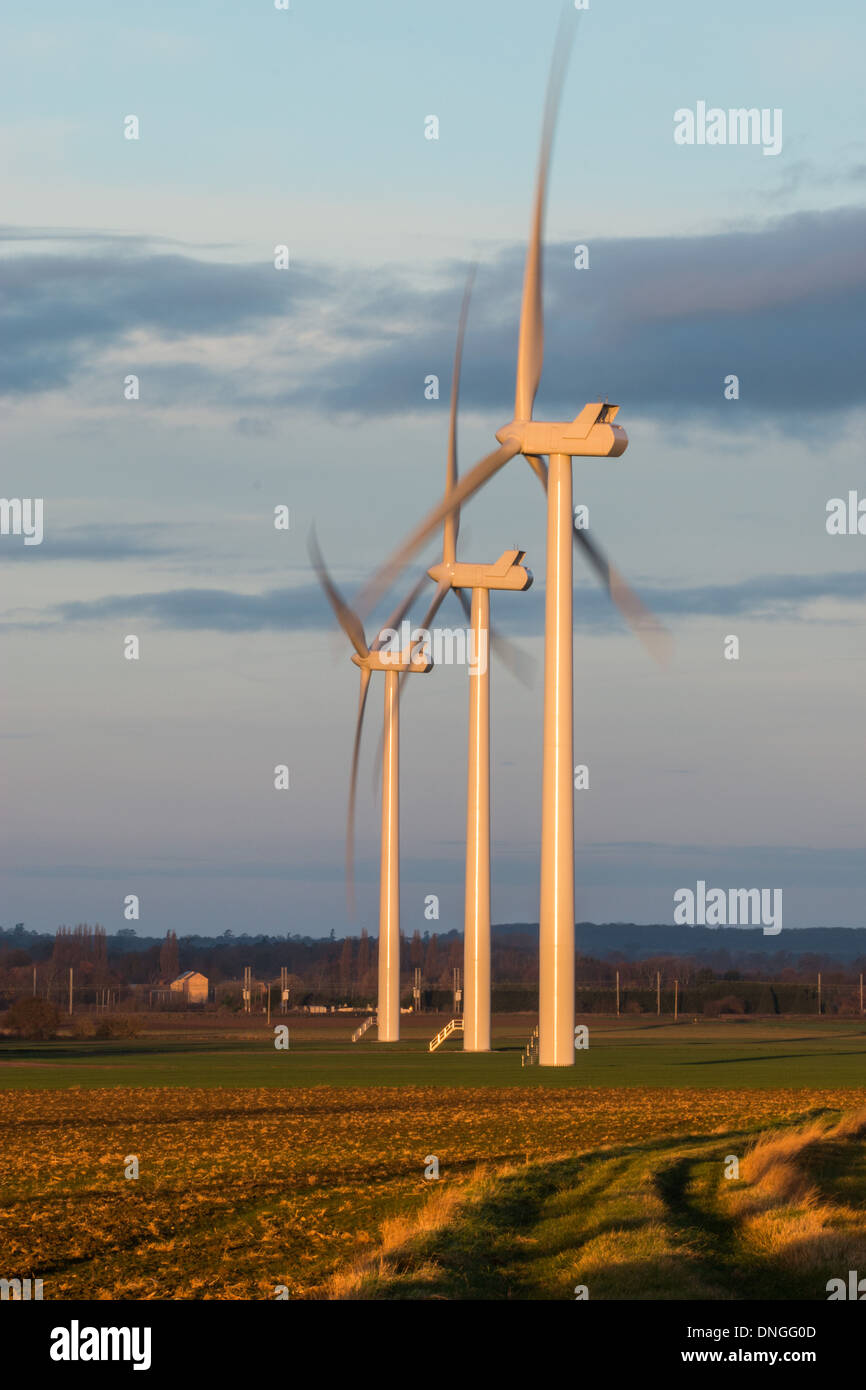Wind Turbines early in the morning Stock Photo - Alamy
