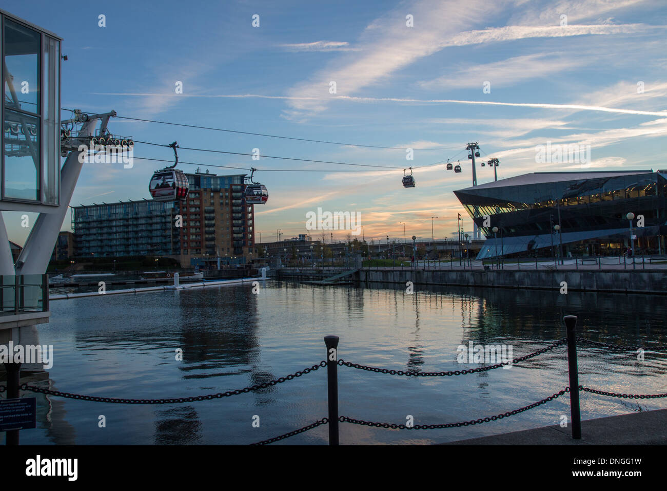 London Cable Car over the river Thames Stock Photo - Alamy