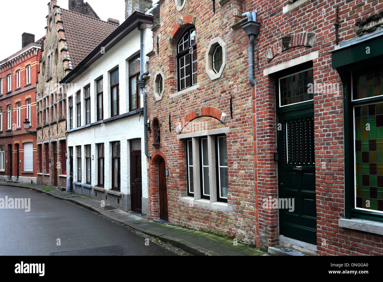 Flemish Architecture, houses and buildings around Bruges City, West ...