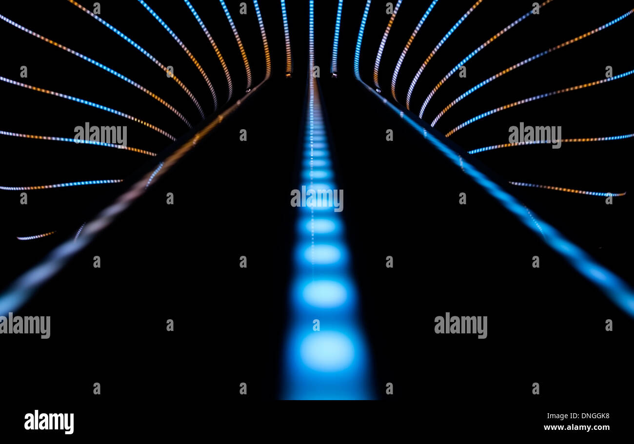 Neon abstract background of lines and bokeh Stock Photo - Alamy
