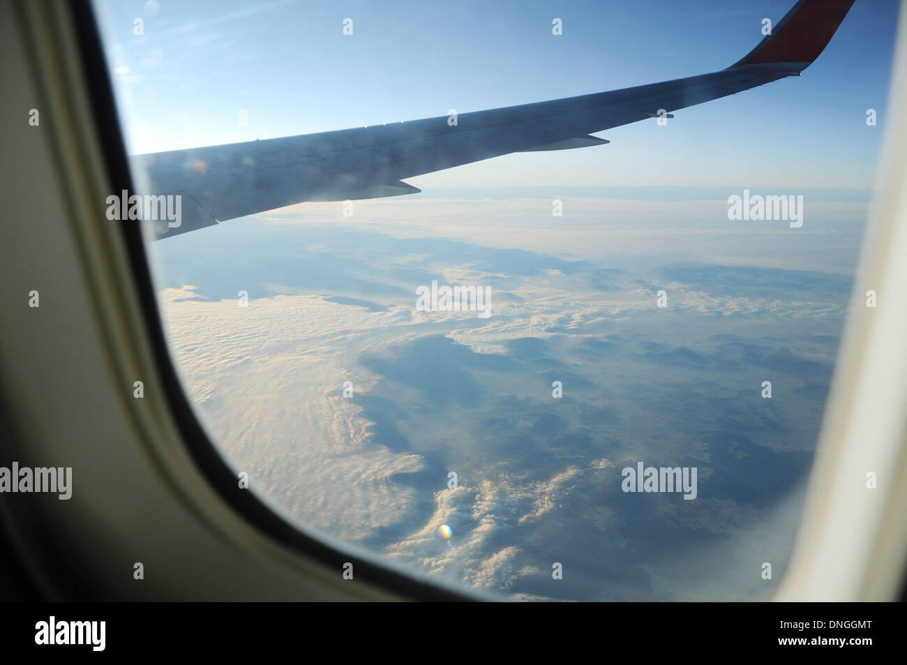 Aerial view through the airplane window Stock Photo - Alamy
