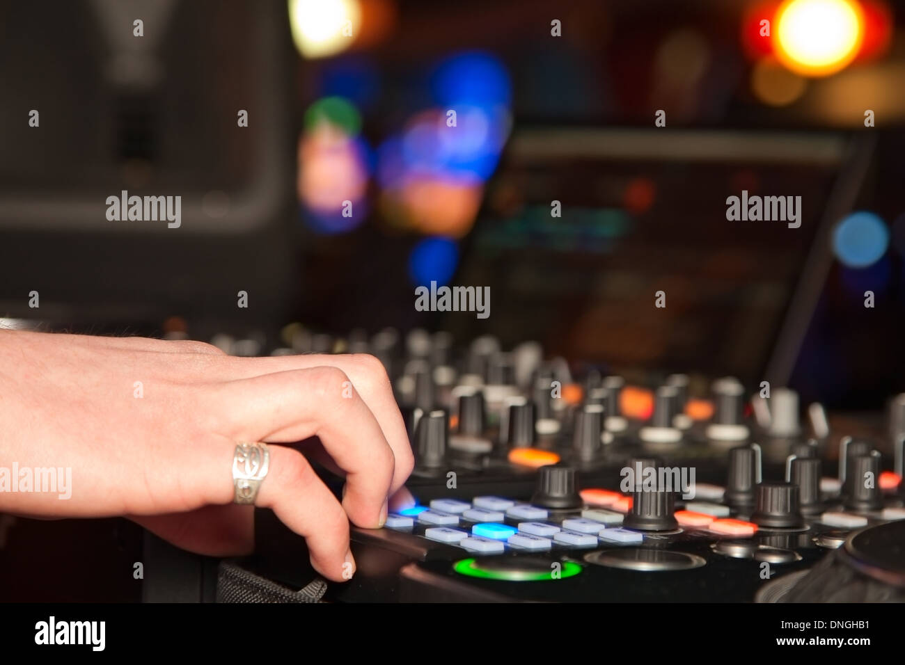 Dj mixing electro hi-res stock photography and images - Alamy