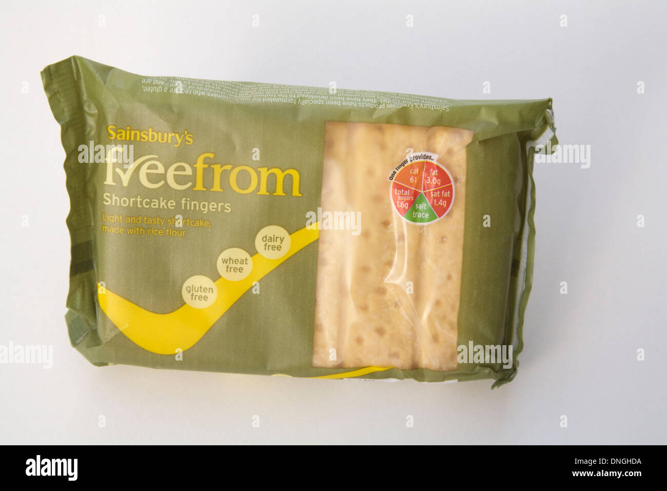 Close up packet gluten wheat dairy free shortcake finger biscuits white ...