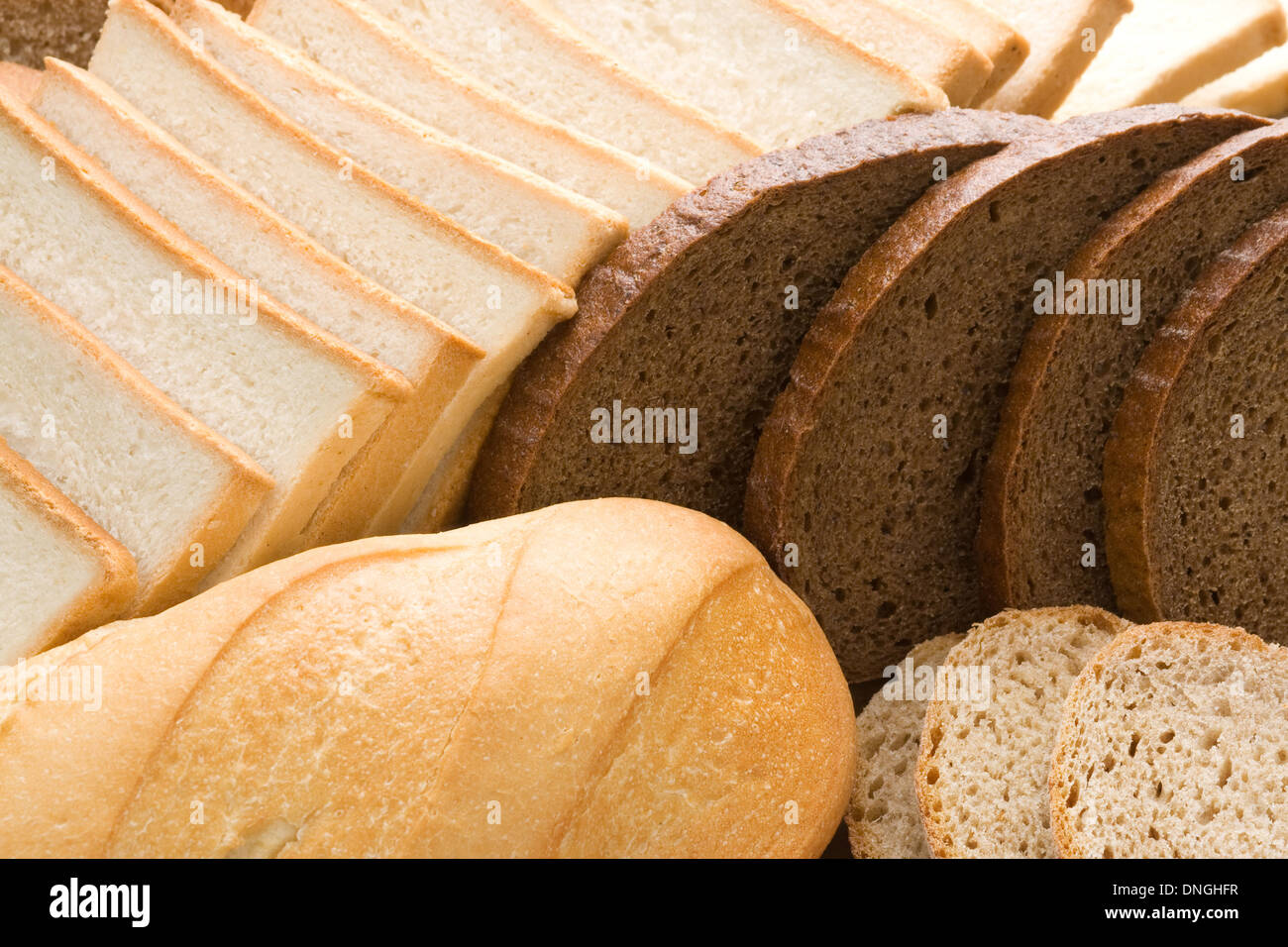 assortment of baked bread as background Stock Photo - Alamy