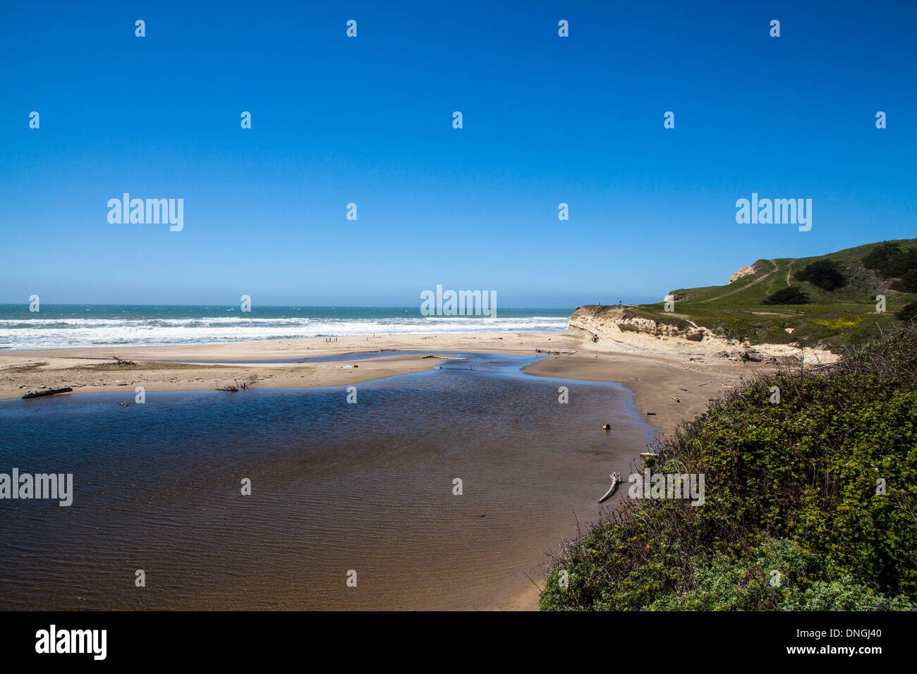 Pescadero State beach near Half Moon Bay and Pescadero California Stock ...