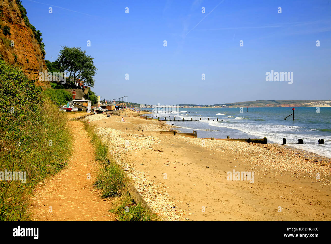Sandown bay from shanklin beach, Shanklin, Isle of Wight, England, UK ...