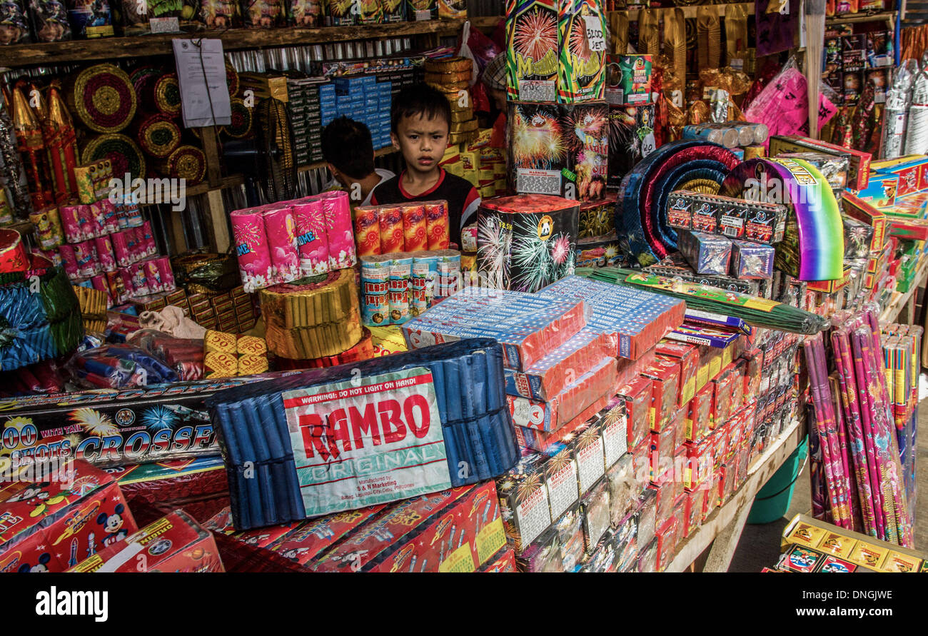 Mindanao, Philippines. 28th Dec, 2013. A young filipino boy amidst ...