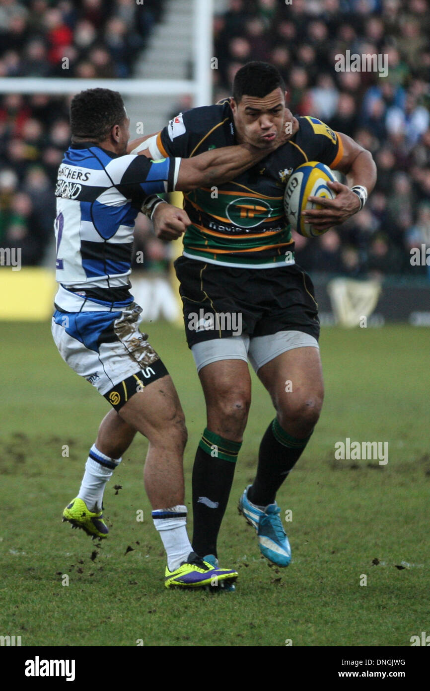 Northampton, UK. 28th Dec, 2013. Luther BURRELL of Northampton Saints ...
