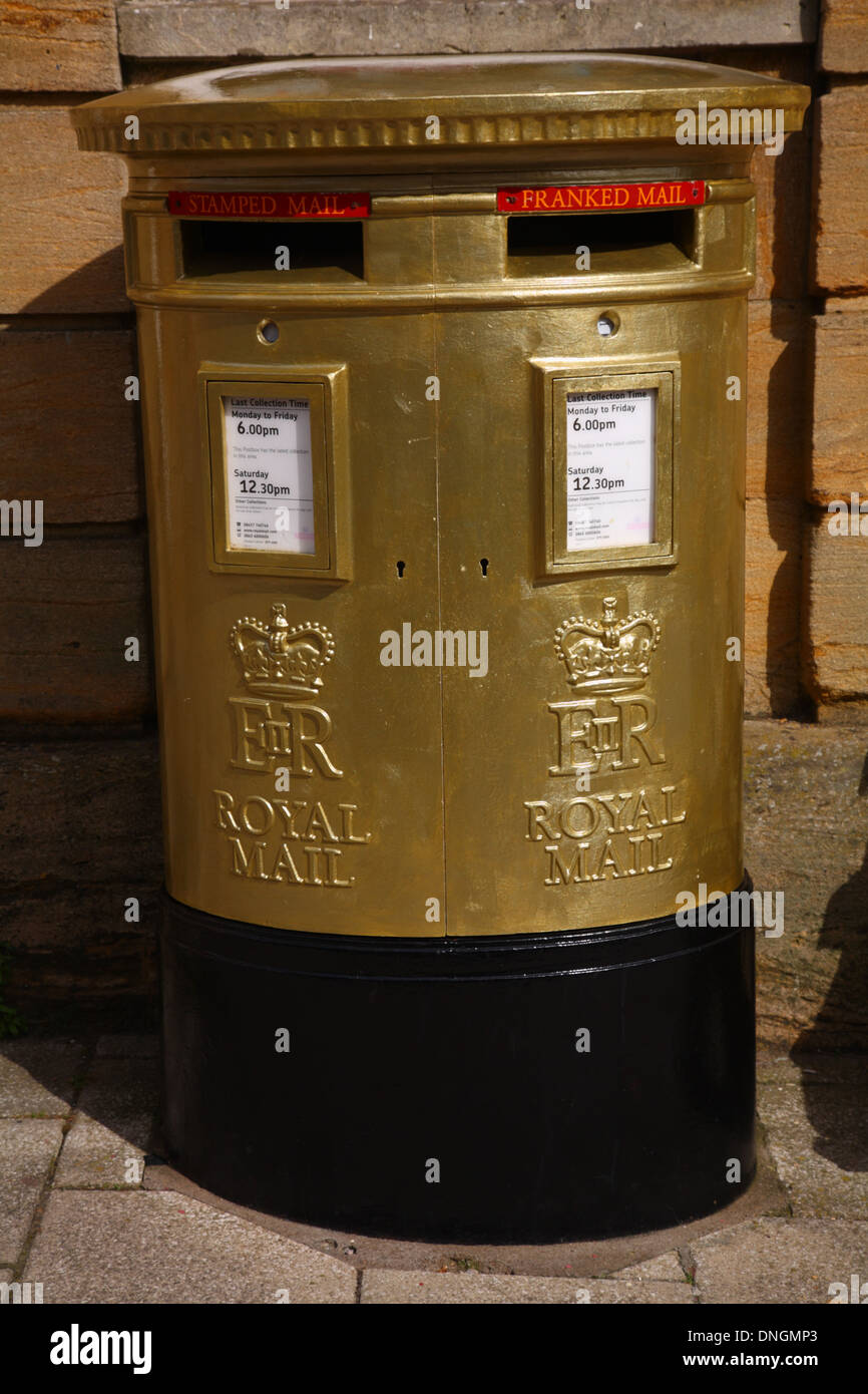Gold letter box commemorating London 2012 gold medal winner Peter ...