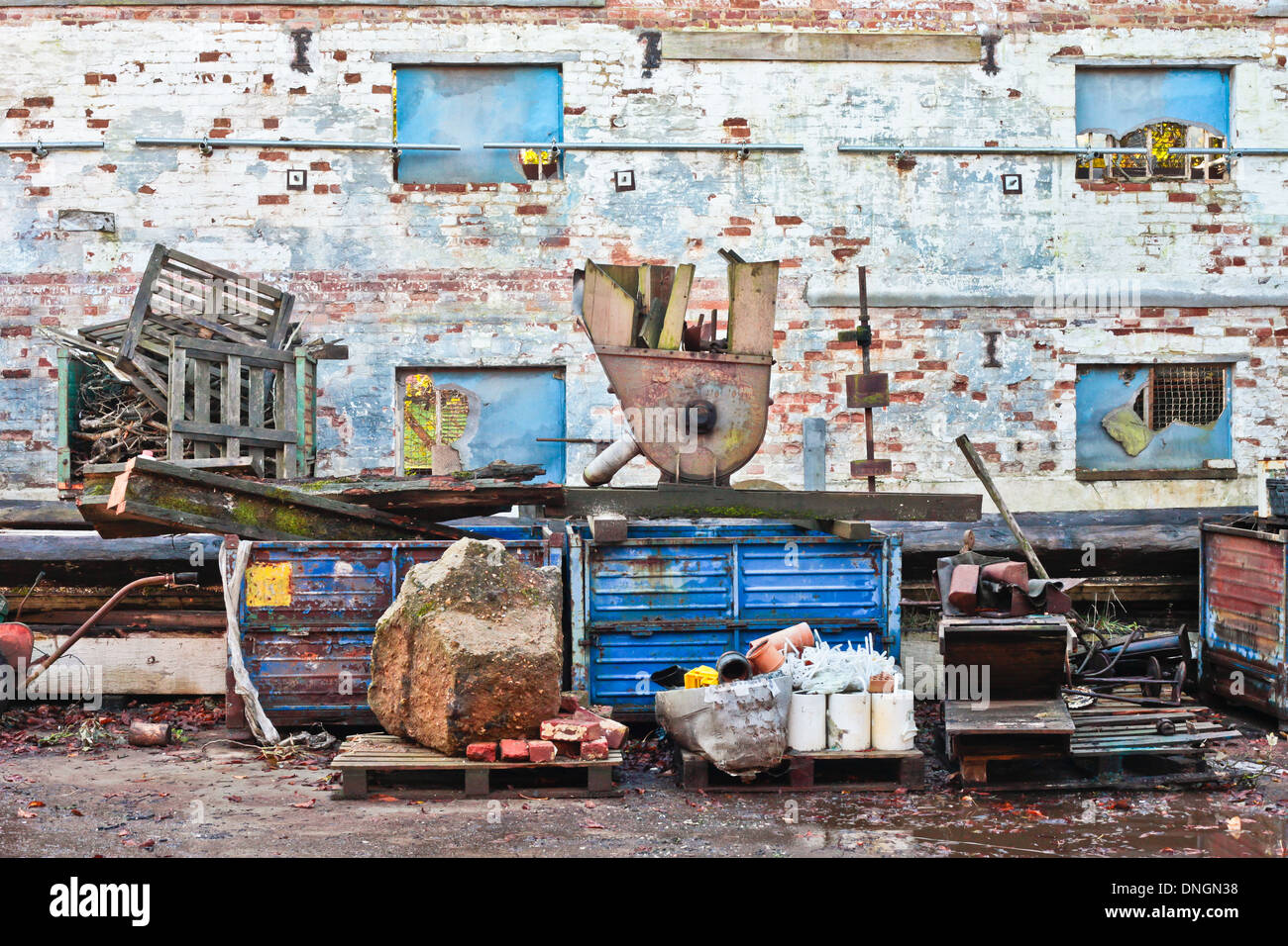 Waste industrial items at a junk yard Stock Photo - Alamy