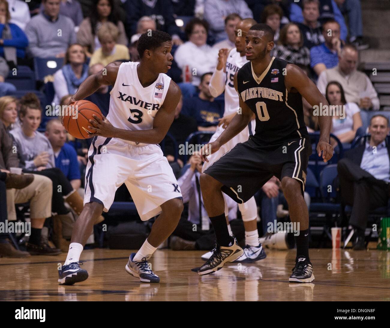 Cincinnati, OH, USA. 28th Dec, 2013. Xavier Musketeers guard Brandon ...