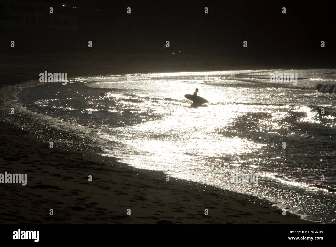 Surf undefined surfer Bakio Pais Basque Sea beach Spain Cantábrico ...