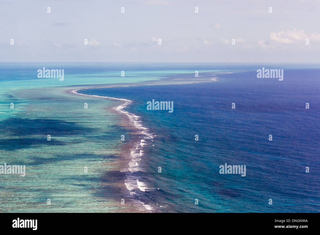 Belize Barrier Reef Aerial View Stock Photos & Belize Barrier Reef ...