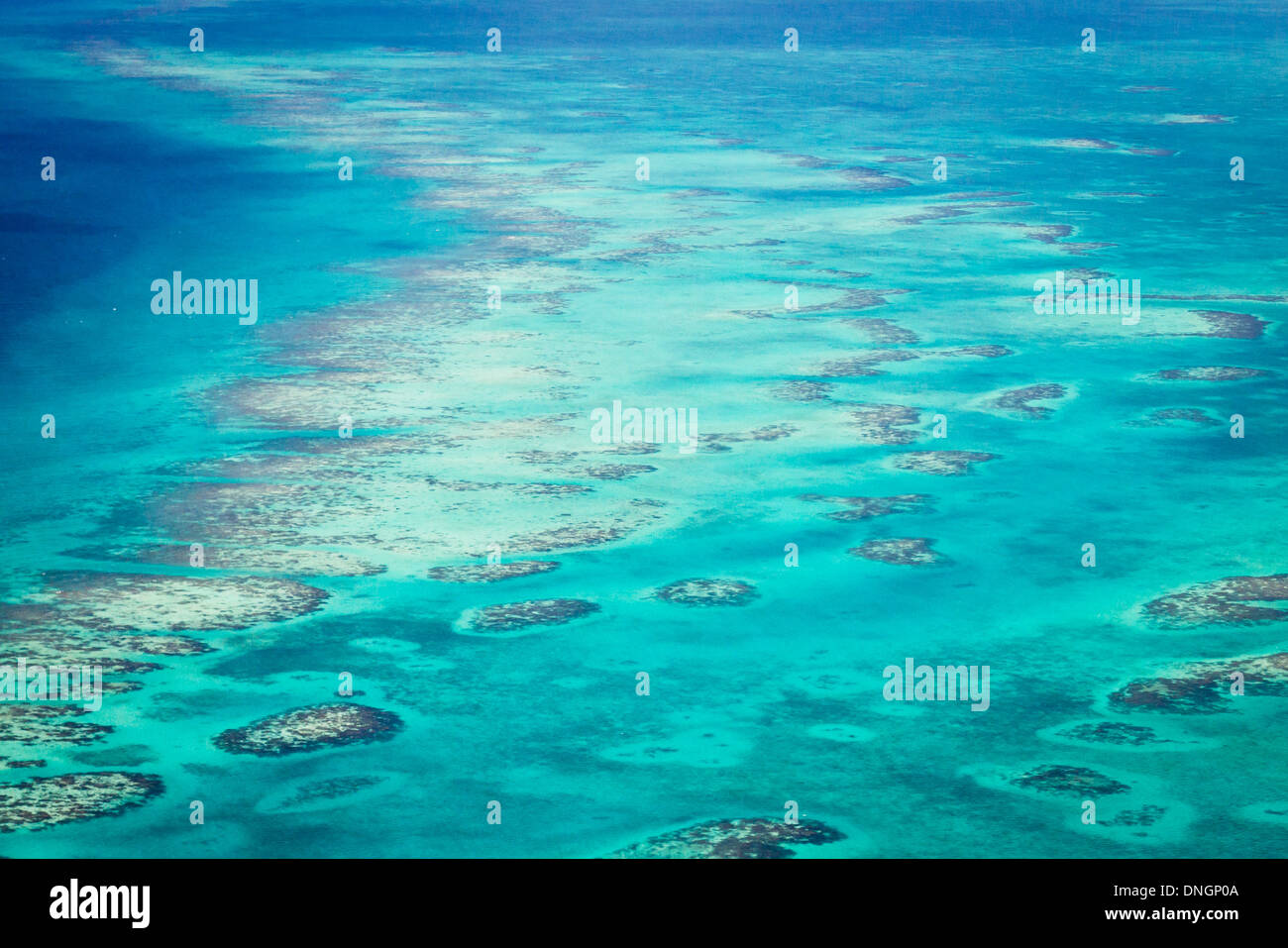 Belize Barrier Reef Aerial View Stock Photos & Belize Barrier Reef ...