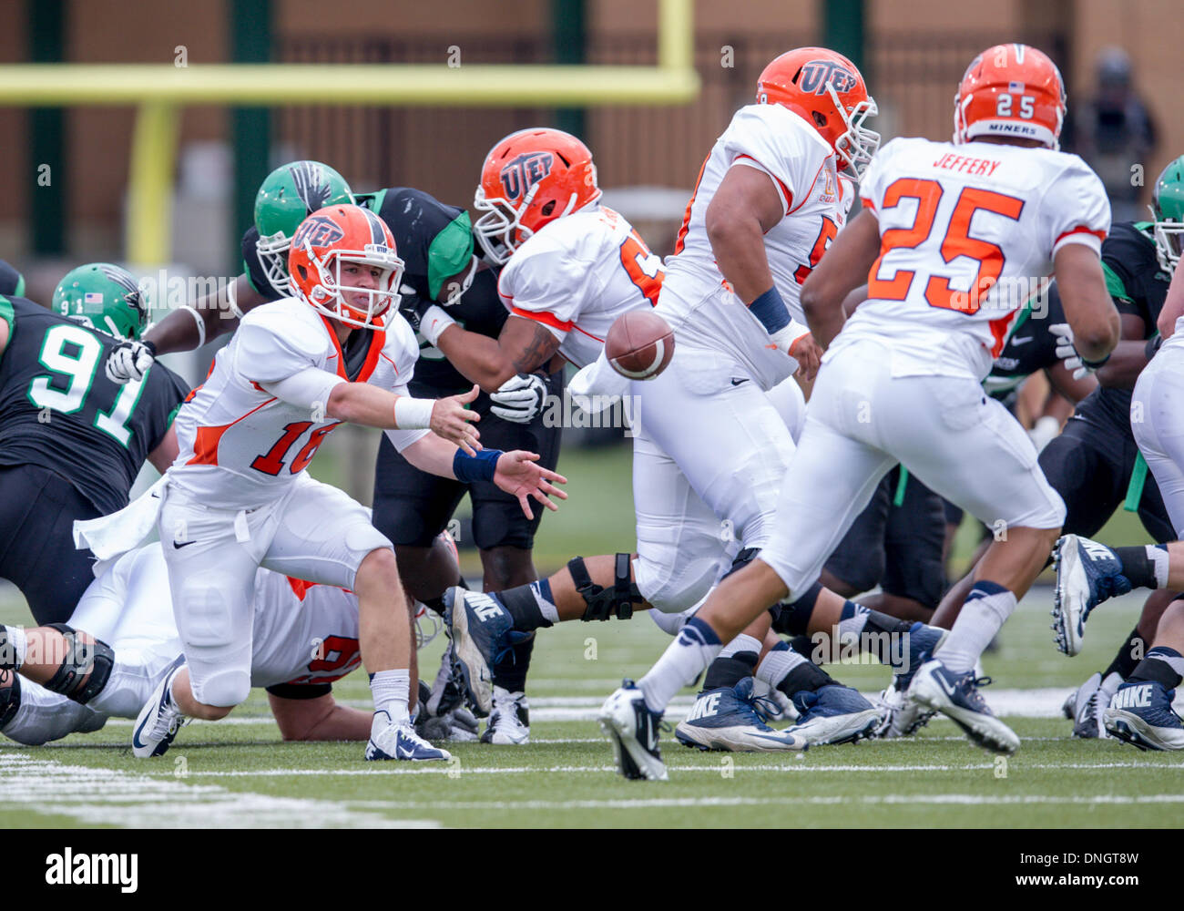 Nov. 09th, 2013:.UTEP Miners quarterback Mack Leftwich (16) pitches the ...