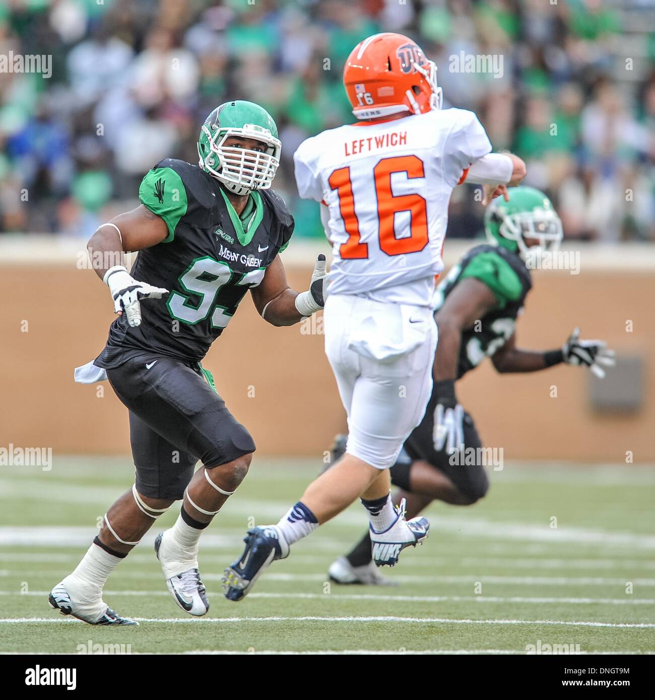 Nov. 9th, 2013:.North Texas Mean Green defensive end Brandon McCoy (93 ...