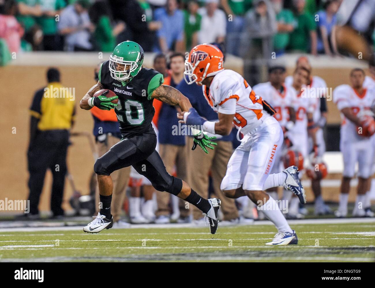 Nov. 09th, 2013:.North Texas Mean Green running back Rex Rollins (20 ...
