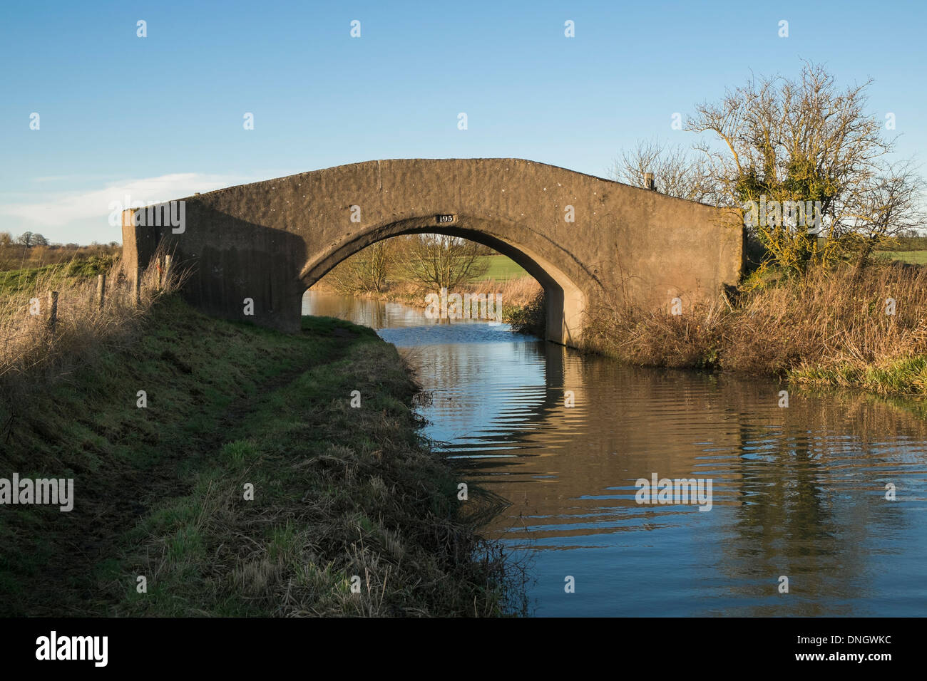 Small bridge over the Oxford Canal near Somerton Oxfordshire England UK ...