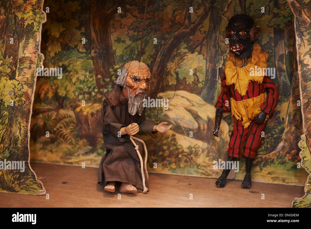 Vintage puppet theater - show Stock Photo - Alamy