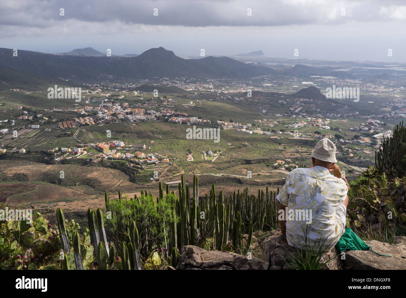 Walking to the top of the Roque del Conde in Arona, Tenerife, Canary ...