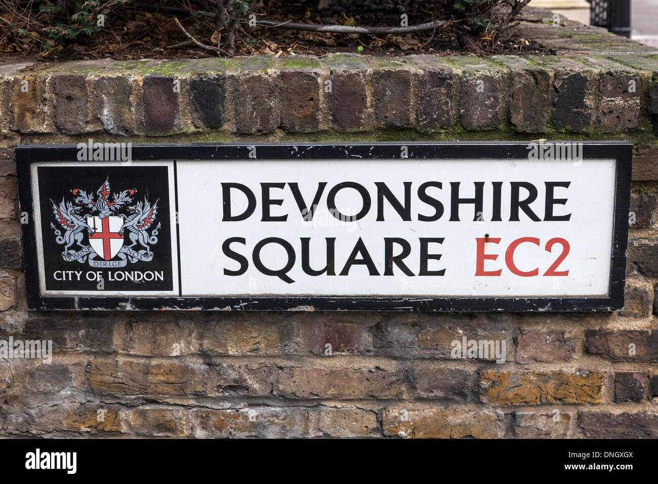 Street sign devonshire square ec2 hi-res stock photography and images ...