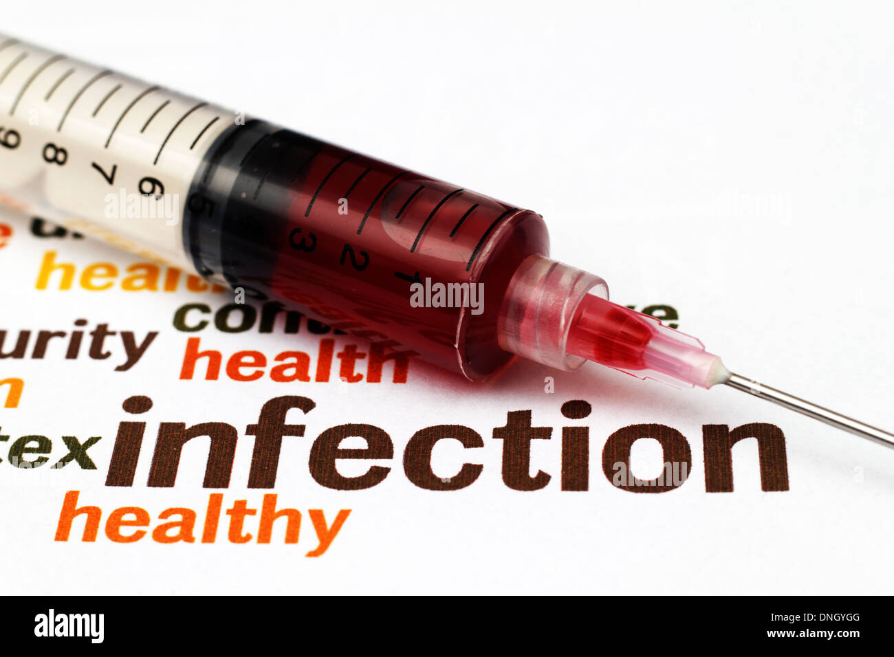 Syringe and infection concept Stock Photo - Alamy