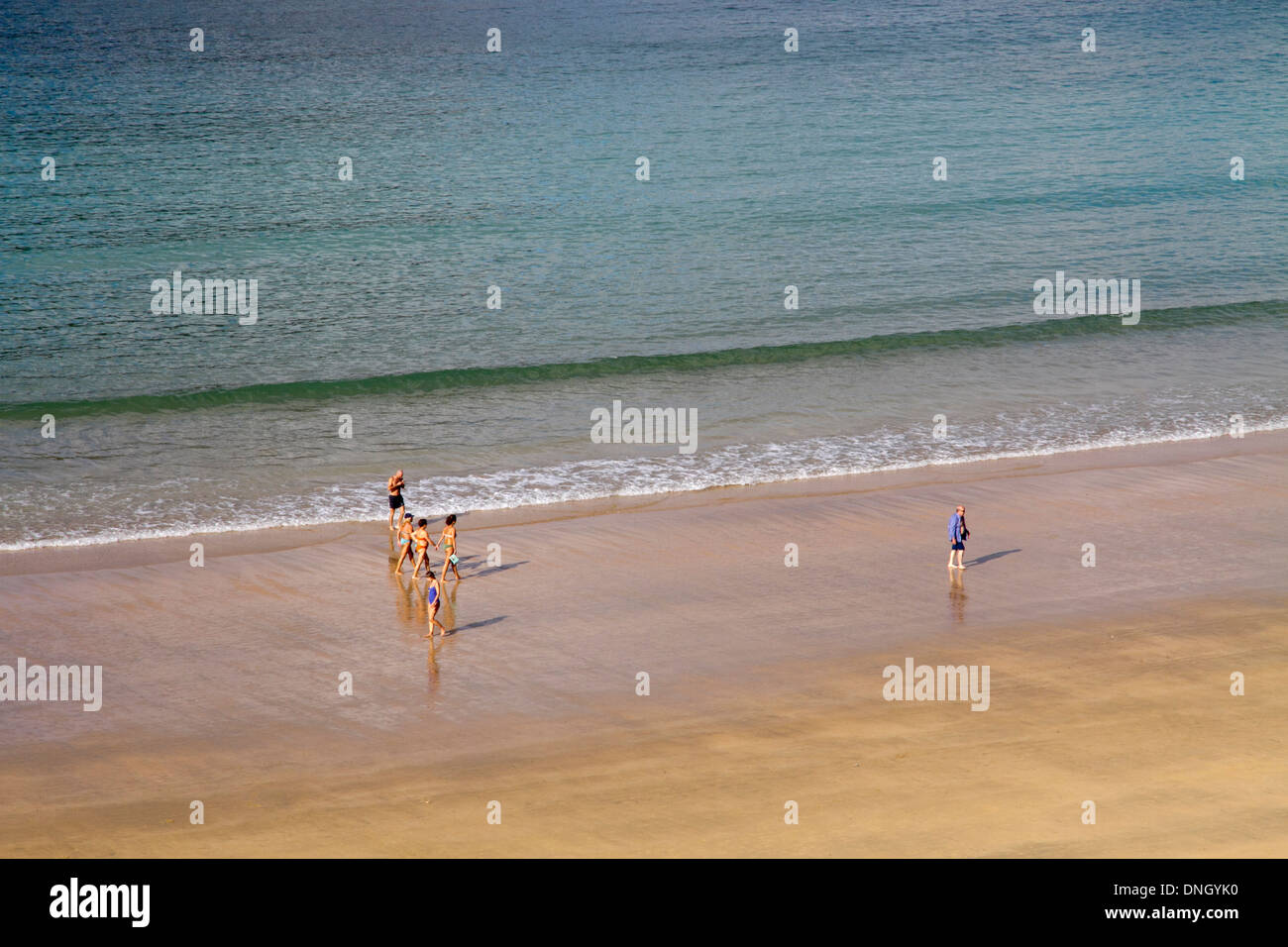 Waterfront people shoreline sand beach sea la concha beach hi-res stock ...