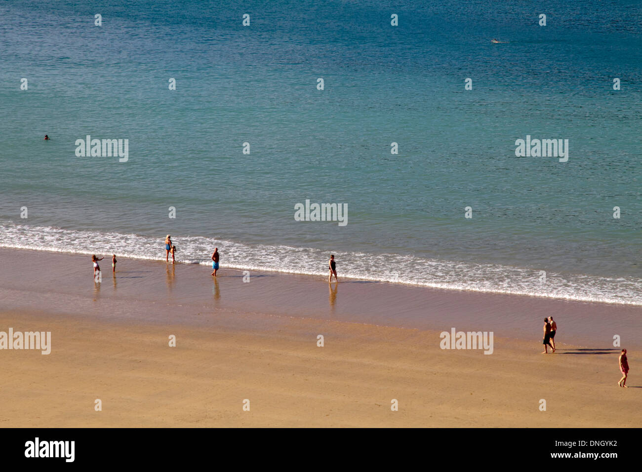 Waterfront people shoreline sand beach sea la concha beach hi-res stock ...