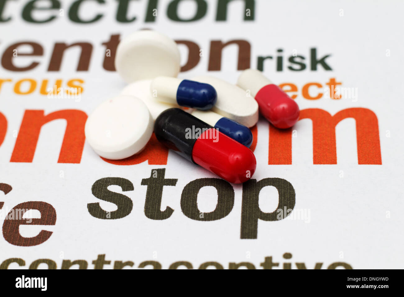 Stop using pills Stock Photo - Alamy