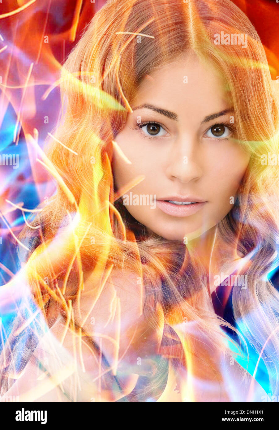 Fiery face hi-res stock photography and images - Alamy