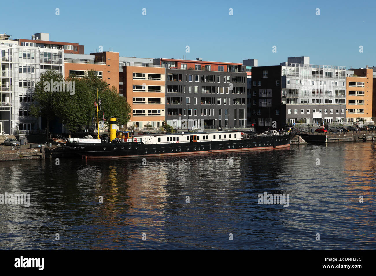 The River Ij by Java Island (Java Island) in Amsterdam, Netherlands ...