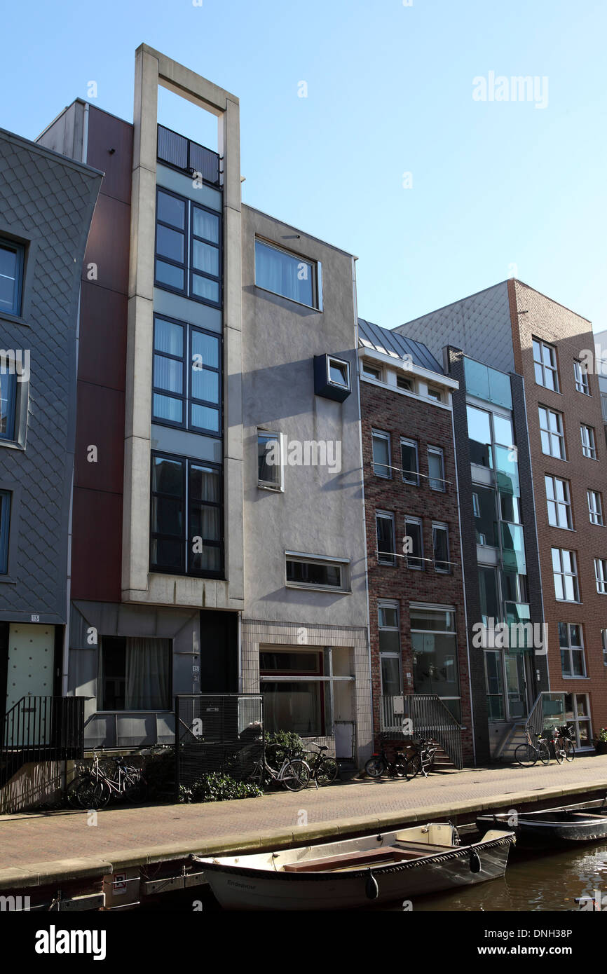 Contemporary building facades on Java Island (Java Island) in Amsterdam ...