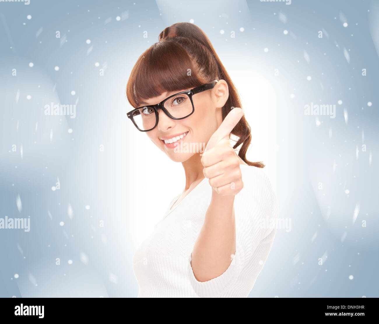 Snow thumbs up hi-res stock photography and images - Alamy