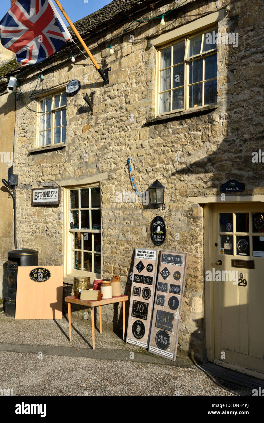 Display outside a shop, High Street, Burford, Cotswolds, Oxfordshire ...