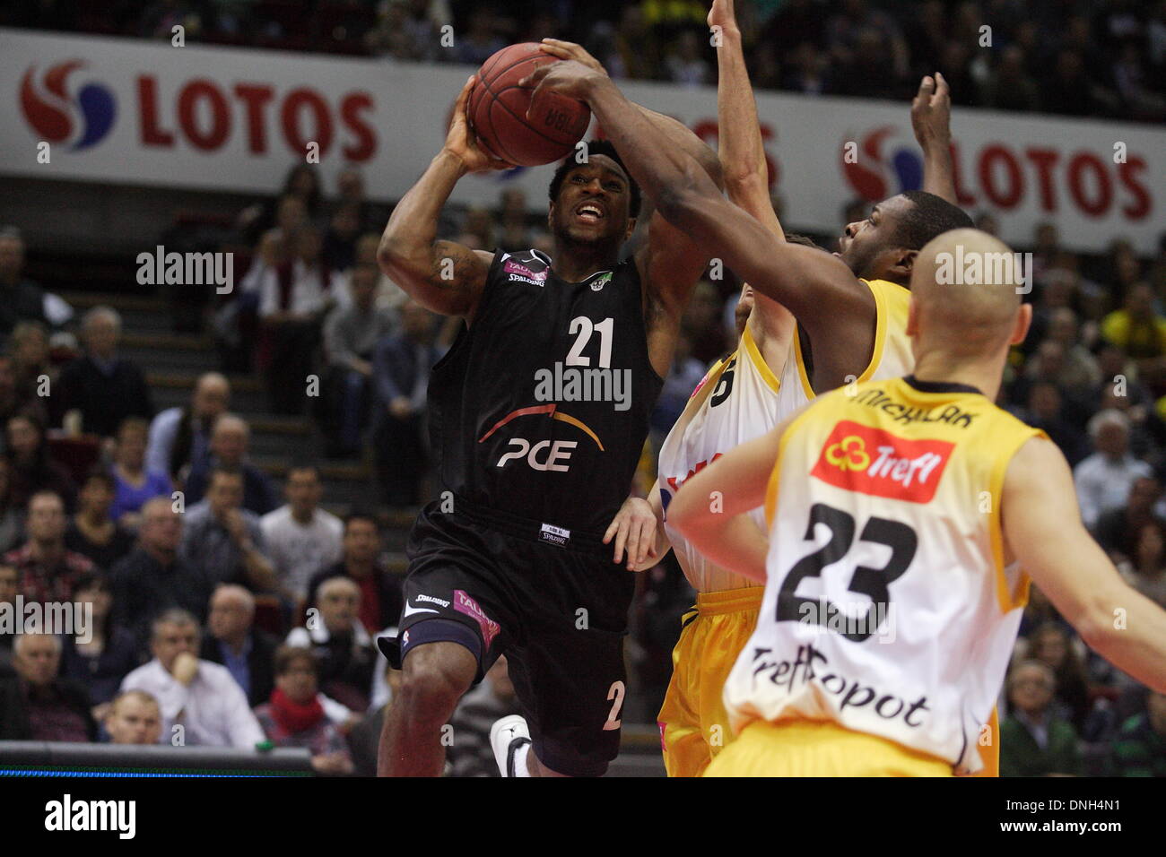 Sopot, Poland 29th, December 2013 Polish Basketball Extraleague. Trefl ...