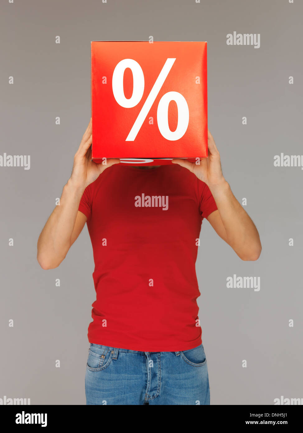 man with percent sign Stock Photo - Alamy
