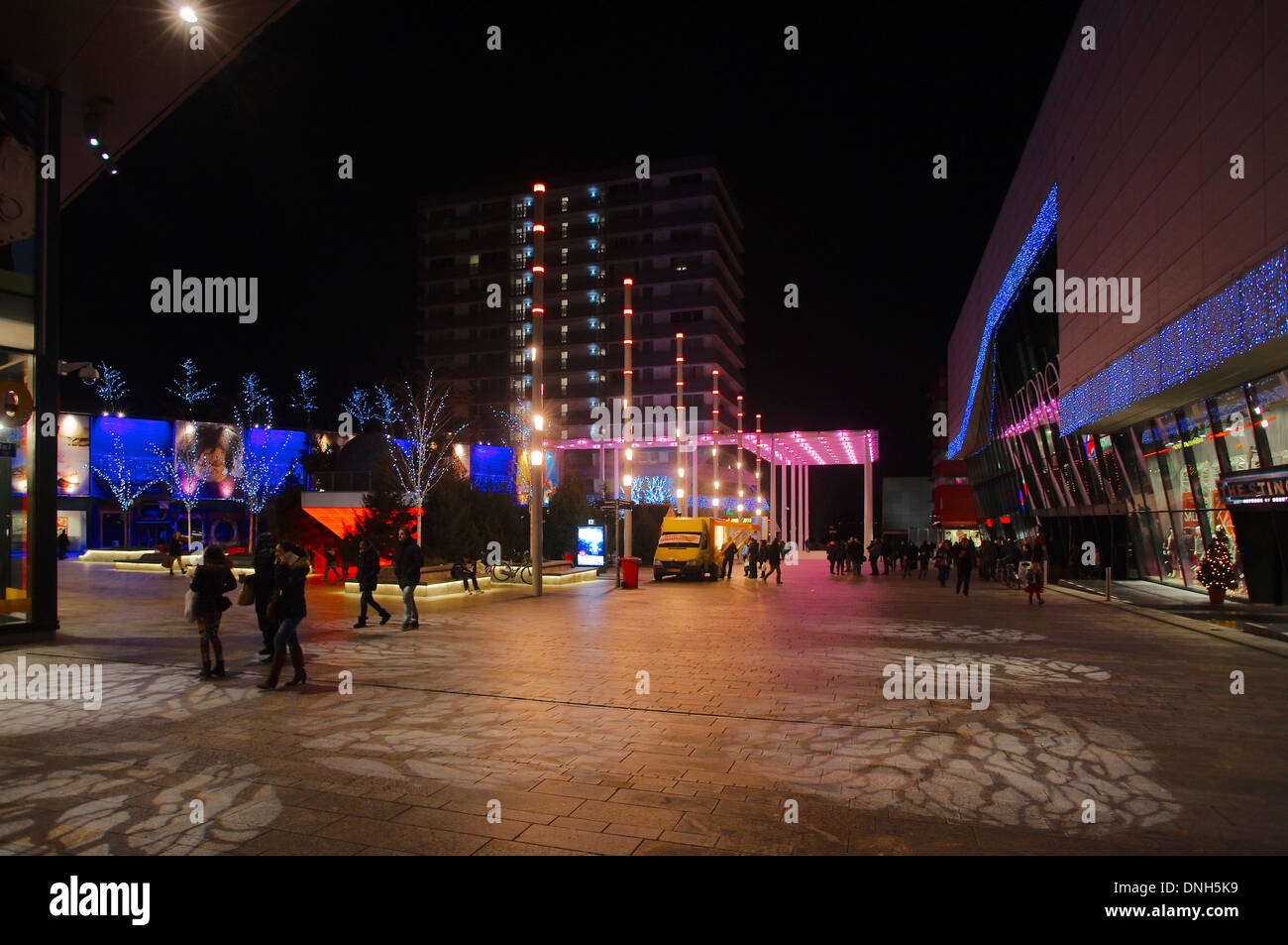 City Mall at night in Almere, Netherlands Stock Photo - Alamy