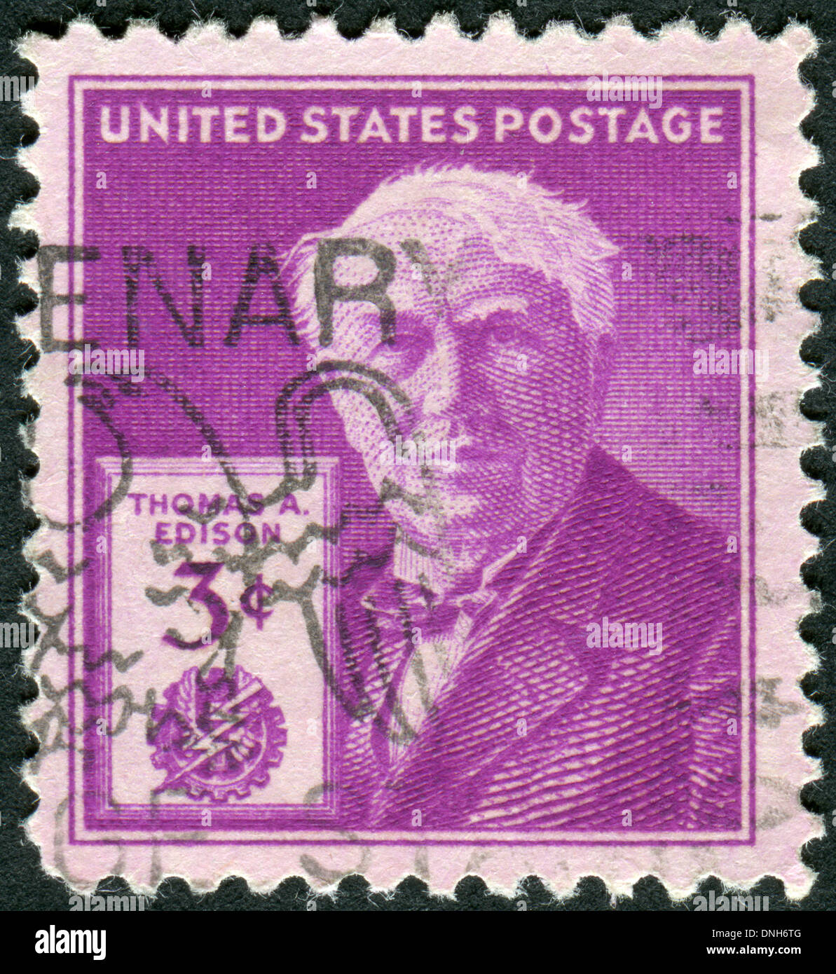 Thomas edison stamp hi-res stock photography and images - Alamy