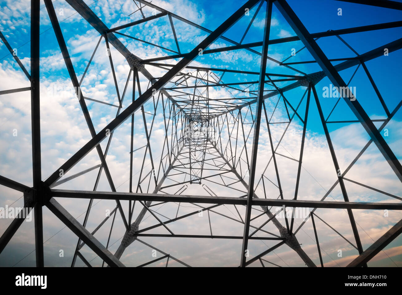 Power tower in the sky background Stock Photo - Alamy
