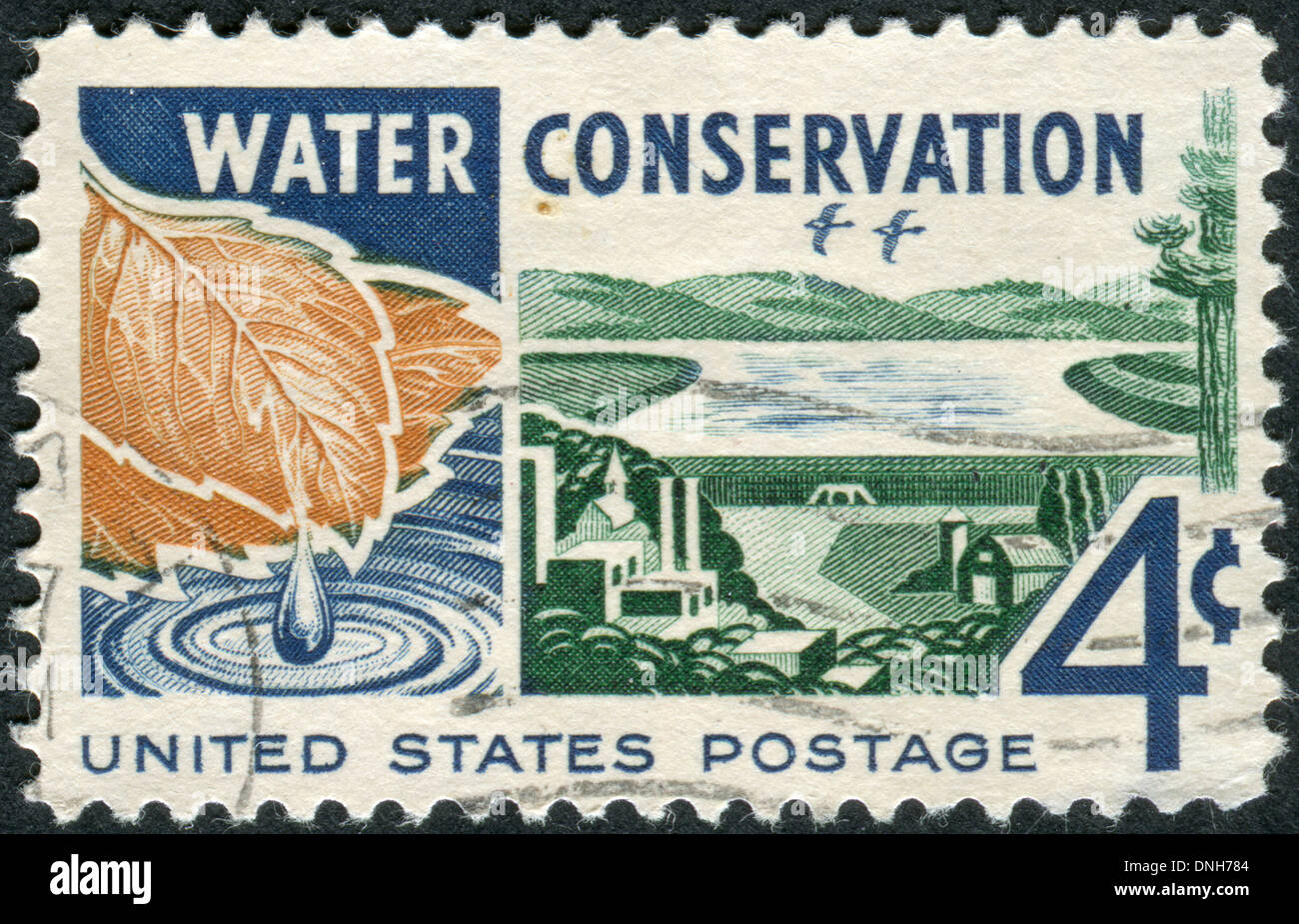 USA - CIRCA 1960: A postage stamp printed in USA, Water Conservation ...