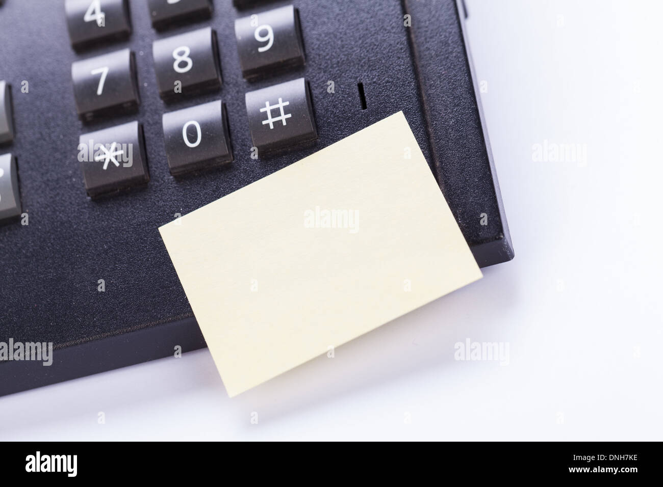 memo post it message on telefone in office reminder object business ...