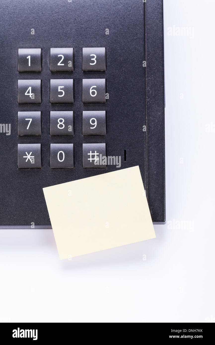memo post it message on telefone in office reminder object business ...