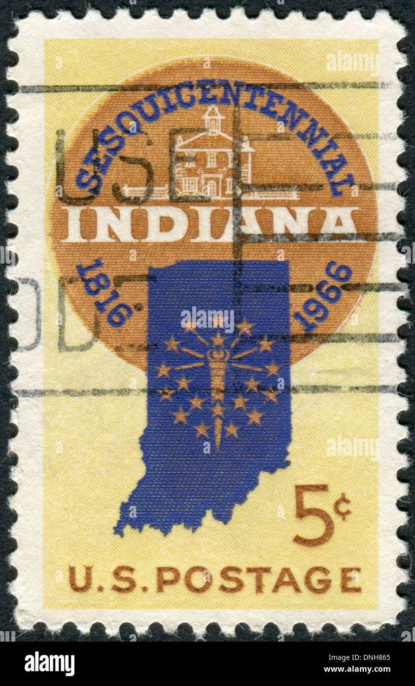 Indiana Statehood Sesquicentennial, shows Sesquicentennial Seal, Map of ...