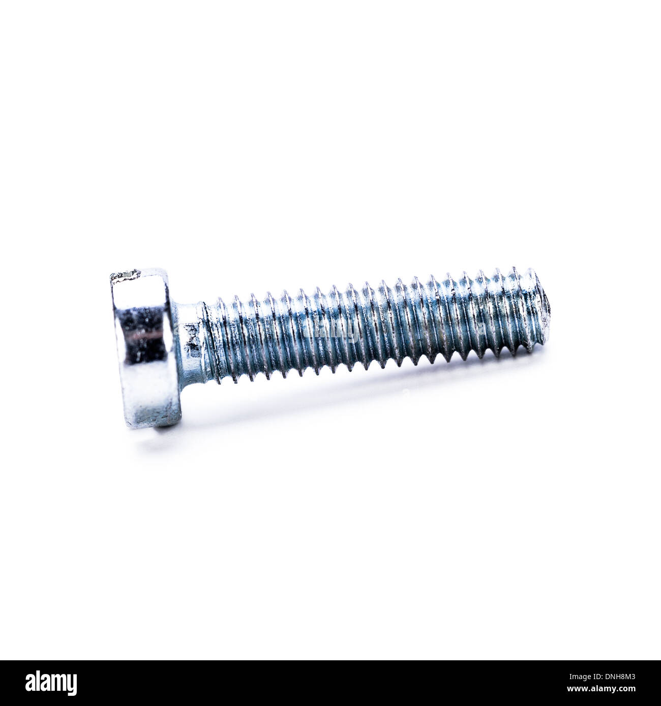 silver steel hexagonal screw tool objects macro metal industry Stock ...