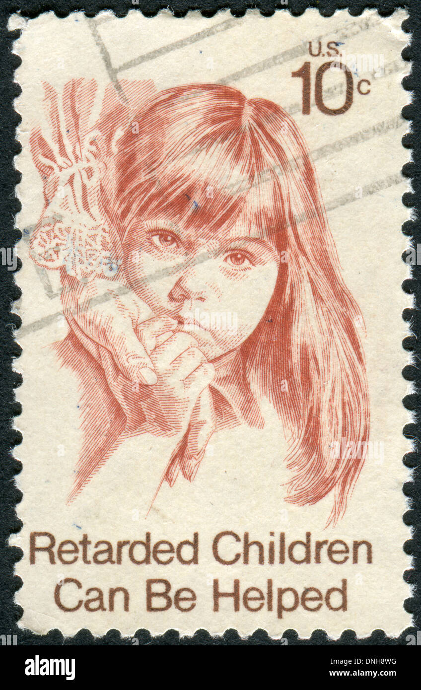 Postage stamp printed in USA, is dedicated to the National Association ...