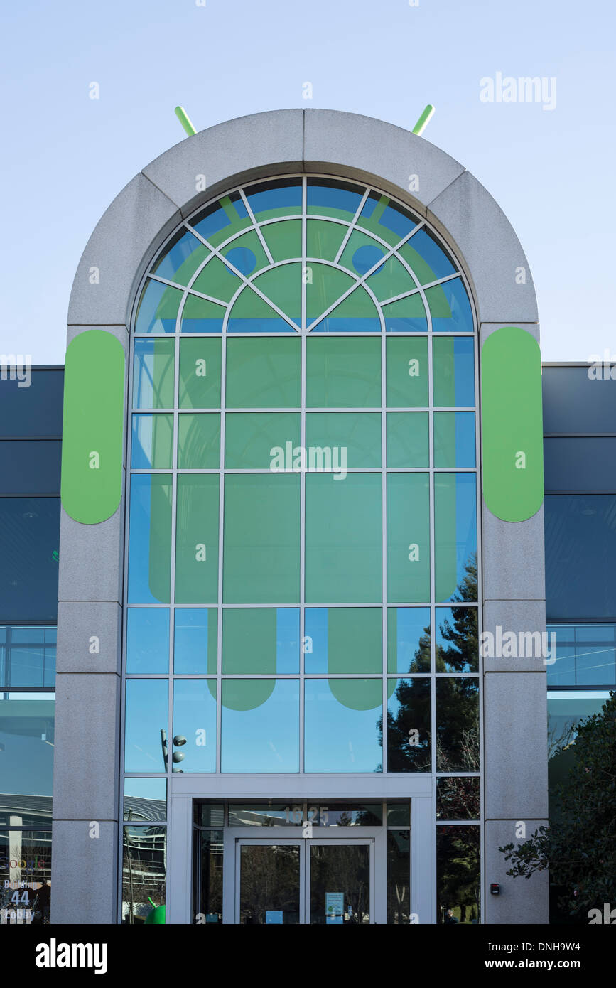 Google statues on Google's Mountain View campus Stock Photo - Alamy