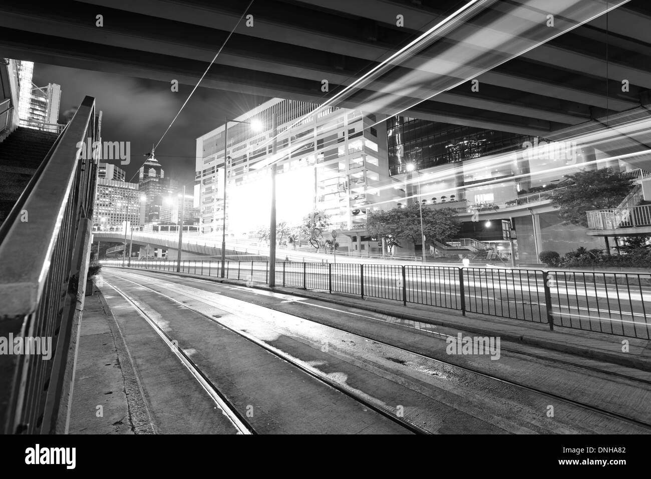 In the night blurred Black and White Stock Photos & Images - Alamy