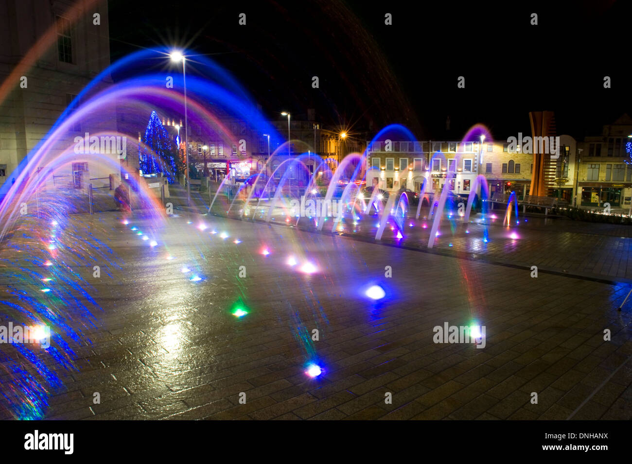 New water feature outside Barnsley Town Hall, South Yorkshire Stock ...