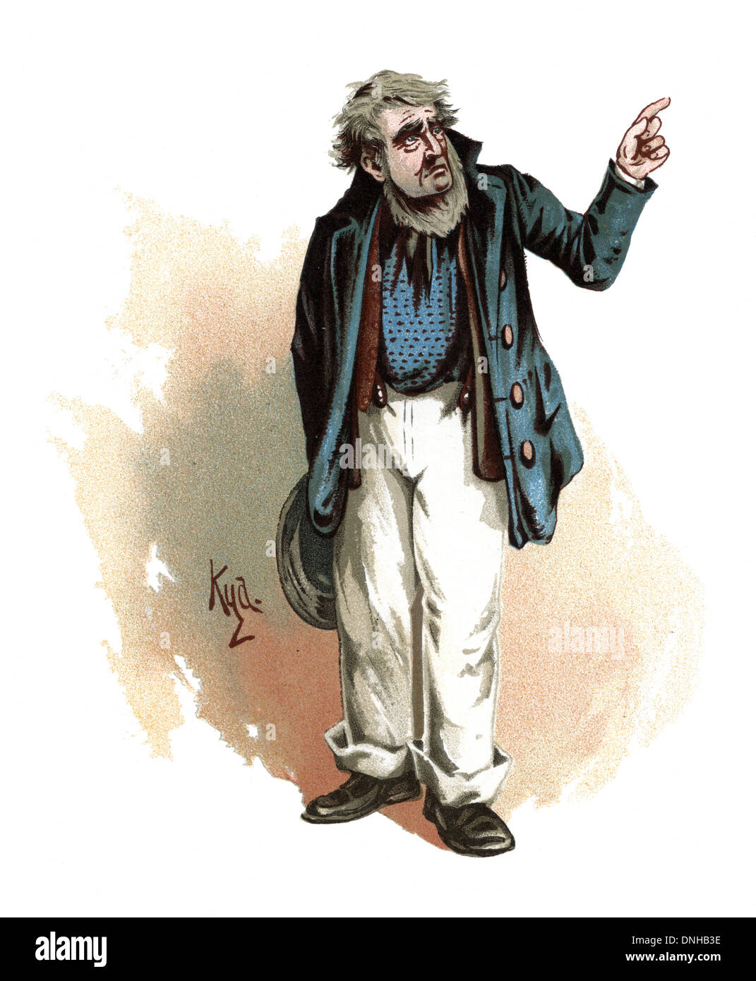 Mr Peggotty. Dickens character Stock Photo - Alamy