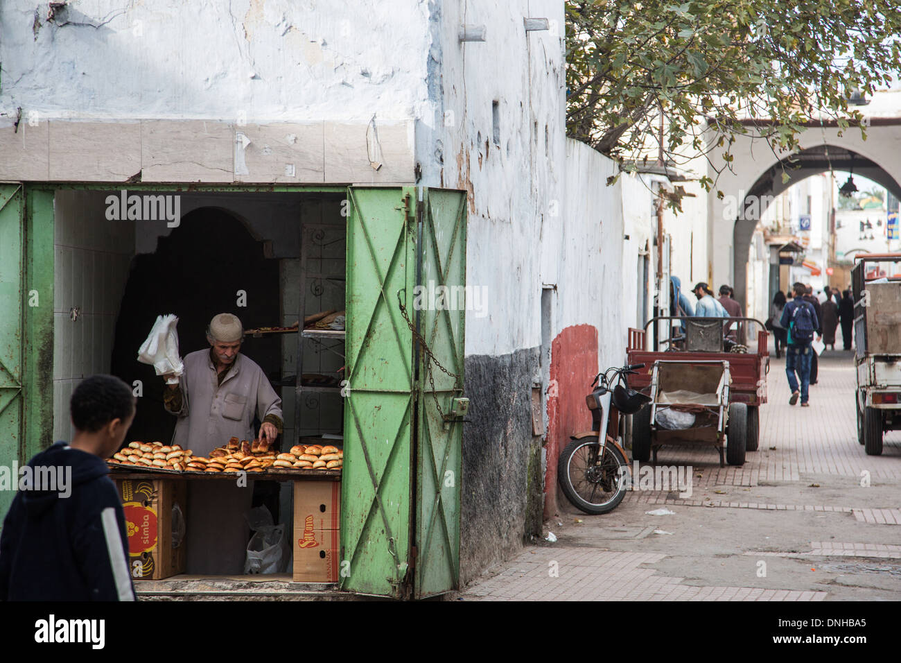 TRADITIONAL BAKERY IN THE MEDINA, RABAT, MOROCCO, AFRICA Stock Photo ...